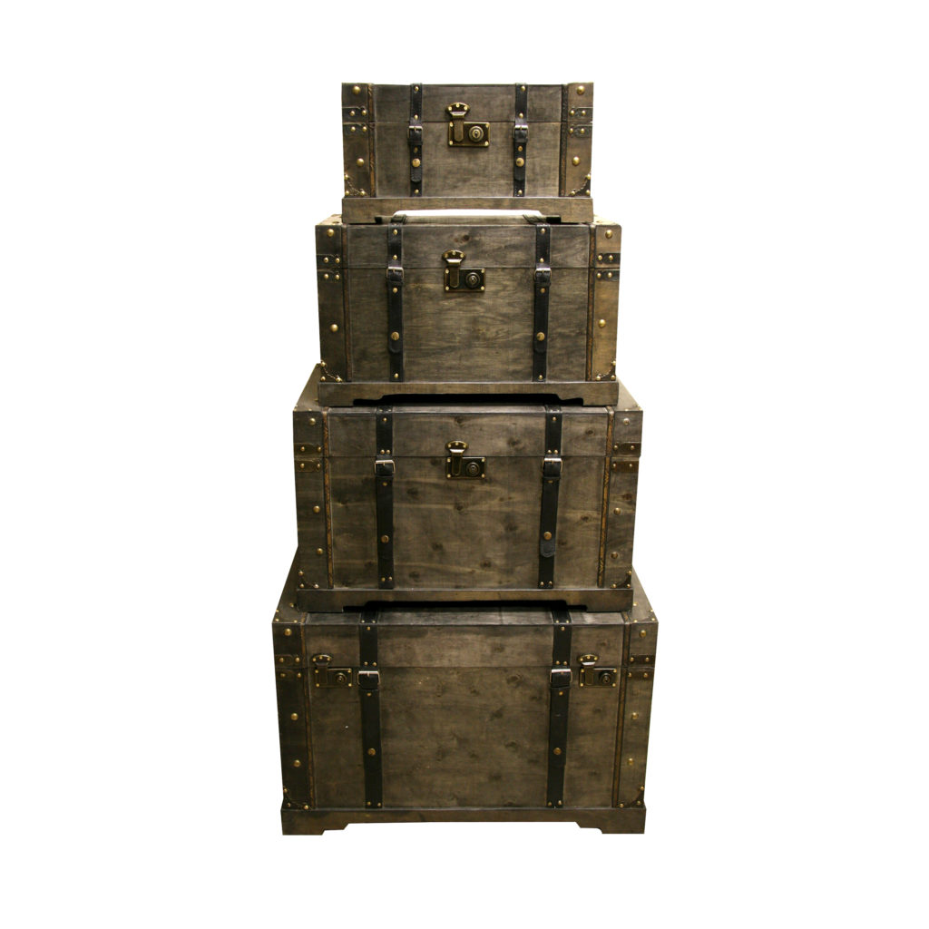 2 Pieces Grey Trunk Set | Boxman