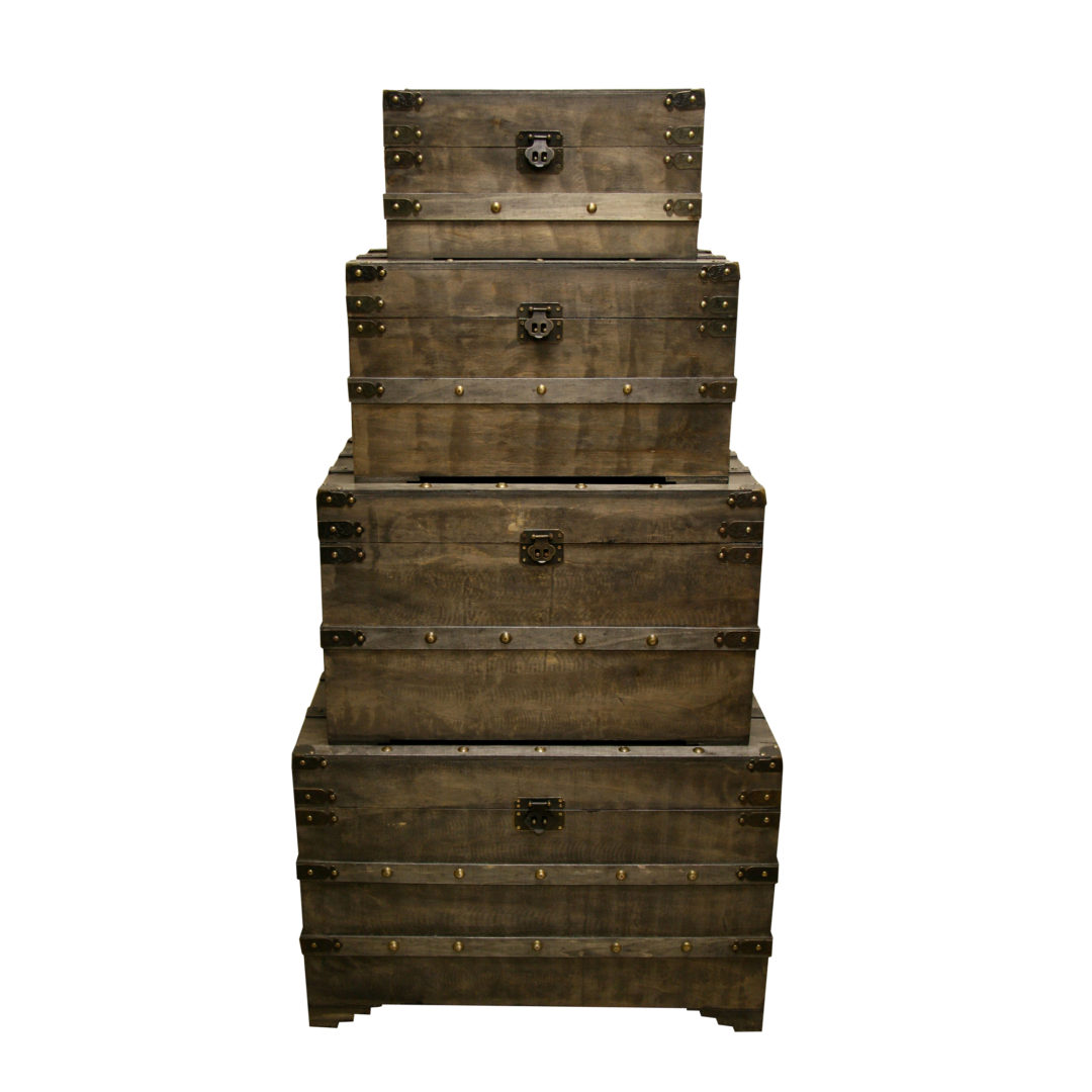 Solid Wood Costal Trunk Set | Boxman