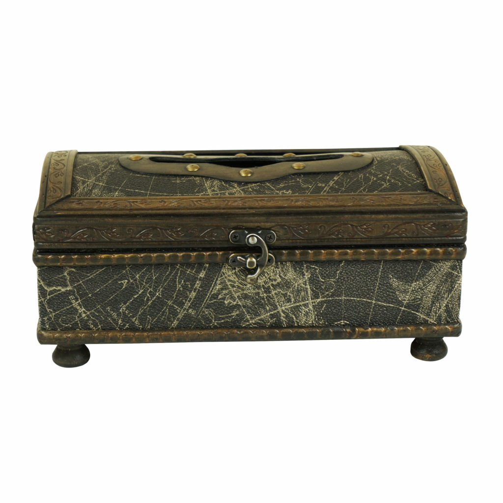 Antique World Map Tissue Box | Boxman
