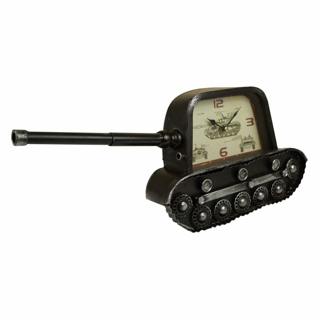 Antique Tank Table Clock | Boxman