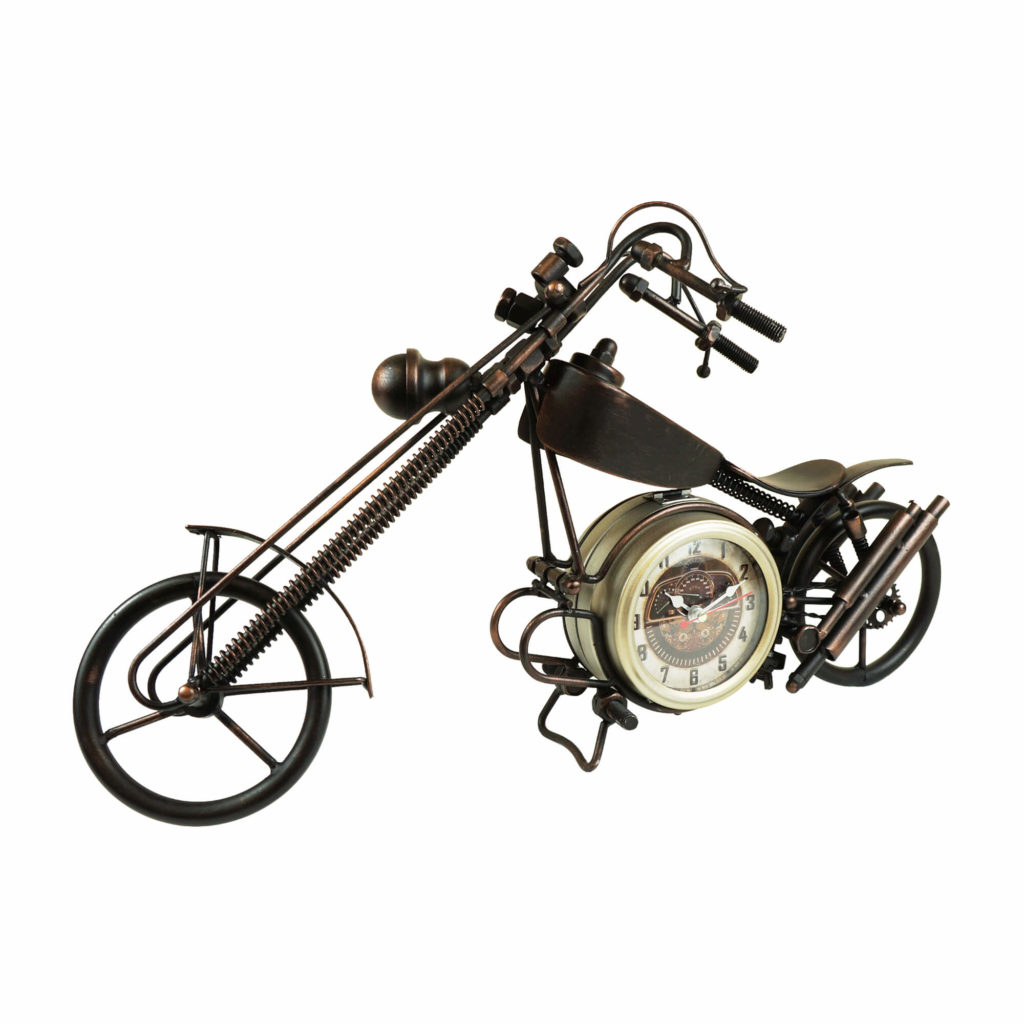 Classic Metal Motorcycle Table Clock | Boxman