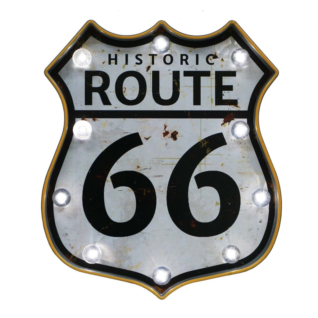 LED Lighted “Route 66” Wall Decor | Boxman