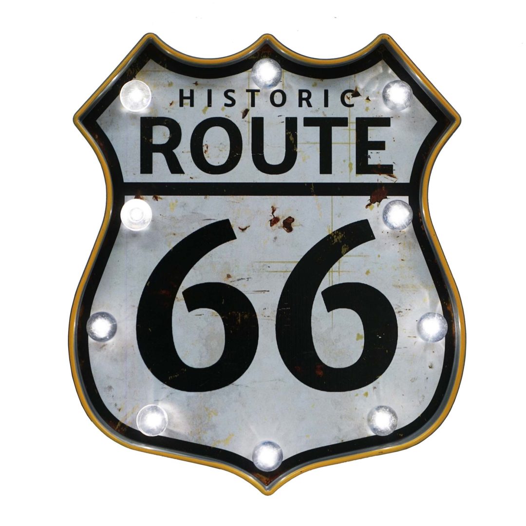 LED Lighted “Route 66” Wall Decor | Boxman