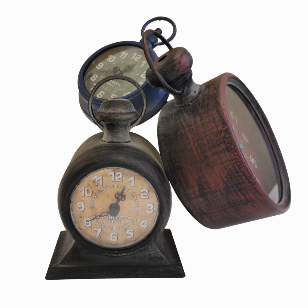 Triple Time Zone Table Clock- Toronto, London, and Paris | Boxman