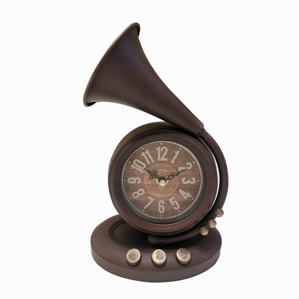 Vintage Trumpet Table Clock | Boxman