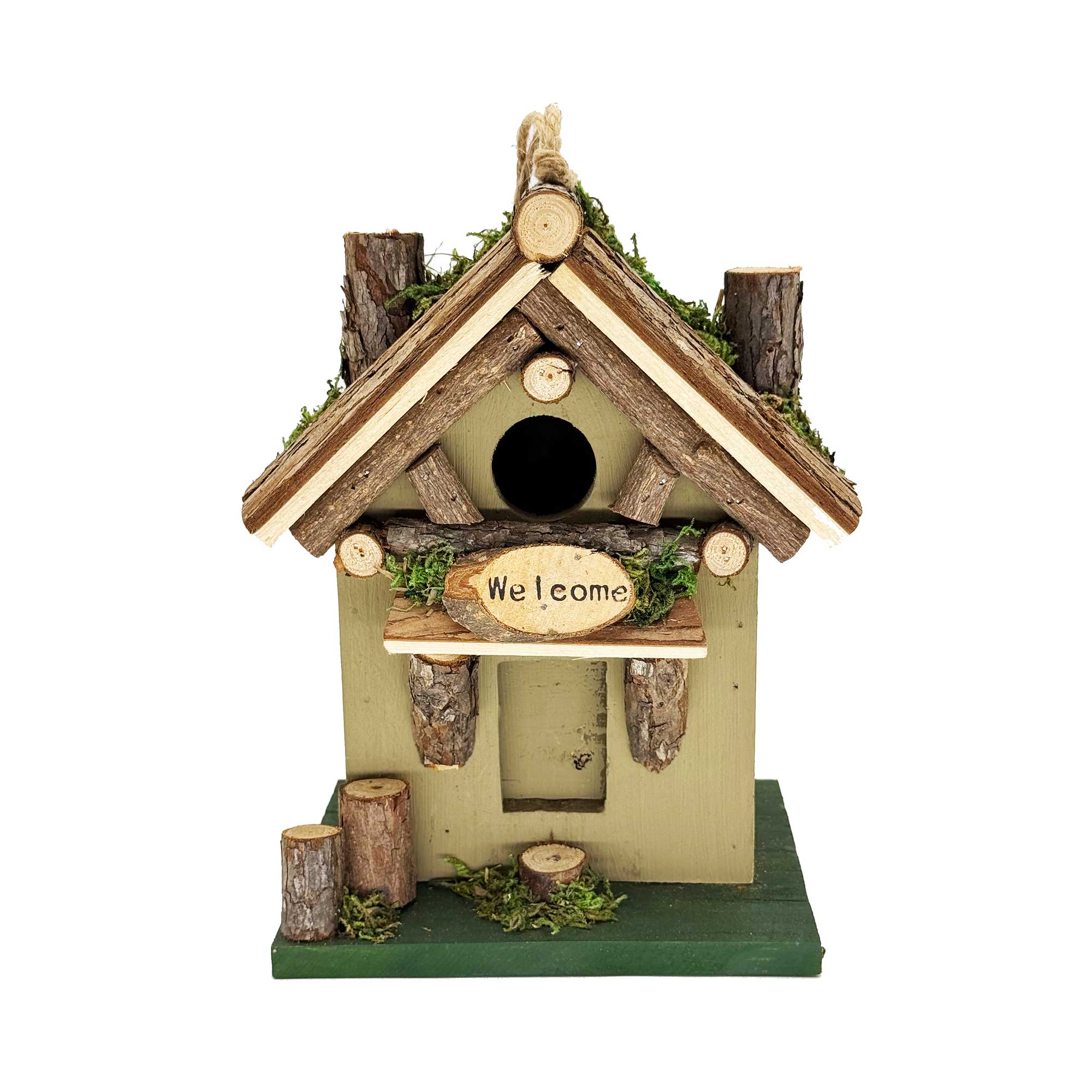 Tree Trunk Cottage Birdhouse | Boxman